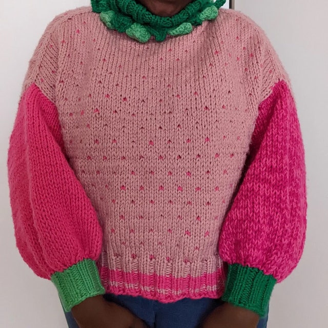 Knitting Pattern: Seamless Mock Neck Sweater, Boxy + Cropped Knitting Pattern: Seamless Mock Neck Sweater, Boxy + Cropped