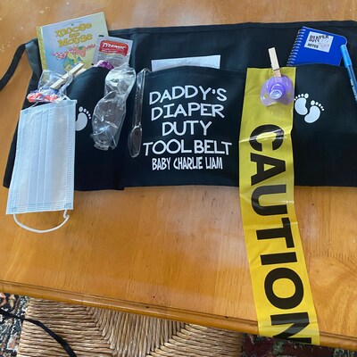 Daddy Diaper Duty Tool Belt New Dad Gift Baby Shower Dad Survival Kit ...