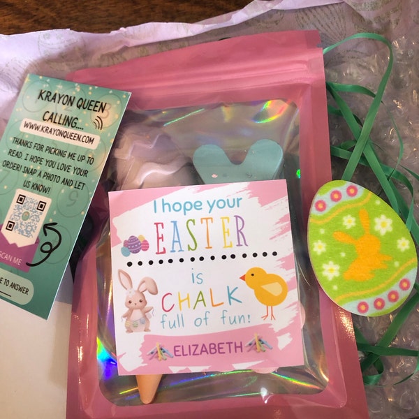 Easter Chalk. Easter Basket Stuffers. Kids Easter Gifts. Bunny Chalk ...