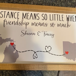 Best Friend Long Distance Gift, Distance Means so Little When ...