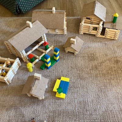 250 Piece Handmade 'lincoln Logs' Extra Large Set - Etsy