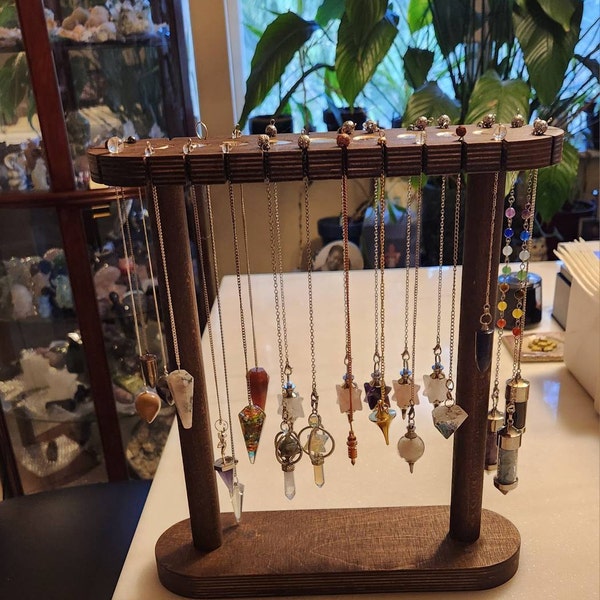 Pendulum Display Stand, Pendulum Holder With Moon Phases Engrave ...