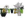 Halloween Doodle Letters With Clip Art PNG Files Make Your - Etsy