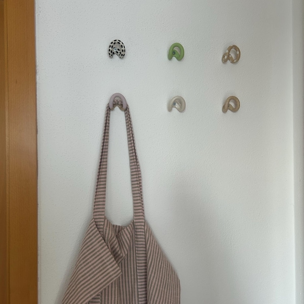 Ceramic Wall Hooks Handmade Decorative Coat Hook / Colorful Funky ...