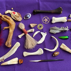 Rare Black Rooster Bone Set for Divination Throwing Bones Bones for ...