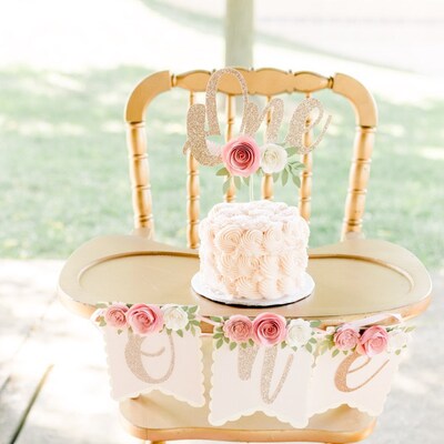 Floral High Chair Banner, Floral Party Package, Floral Banner, Boho ...