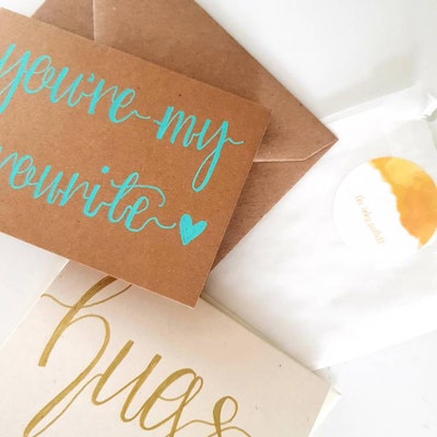 Get Well Soon Handwritten Calligraphy Card - Etsy