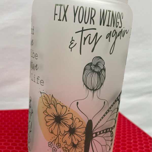 Positive Motivational 16oz Wrap, 16oz Can Tumbler Design, Sublimation ...