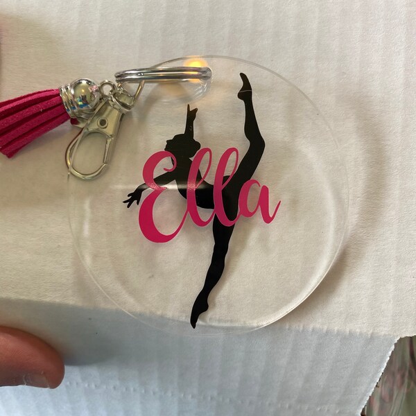 Personalized Dancer Keychains - Dance Team Cheer Squad Gift - 1 Acrylic ...