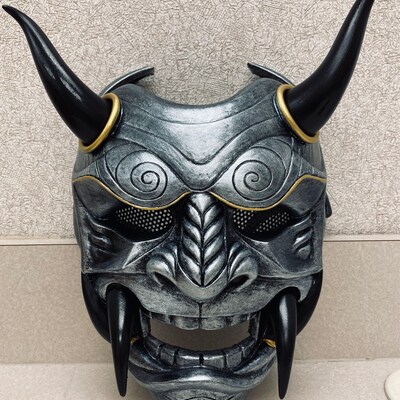 Samurai Assassin Demon Oni BB Gun Airsoft Mask, Halloween Costume ...