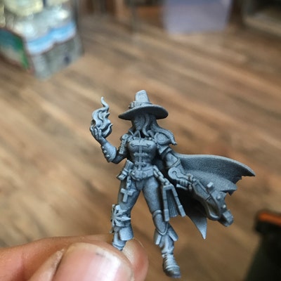 Female Demon Hunter Mage Mini Dnd Tabletop RPG Miniature - Etsy