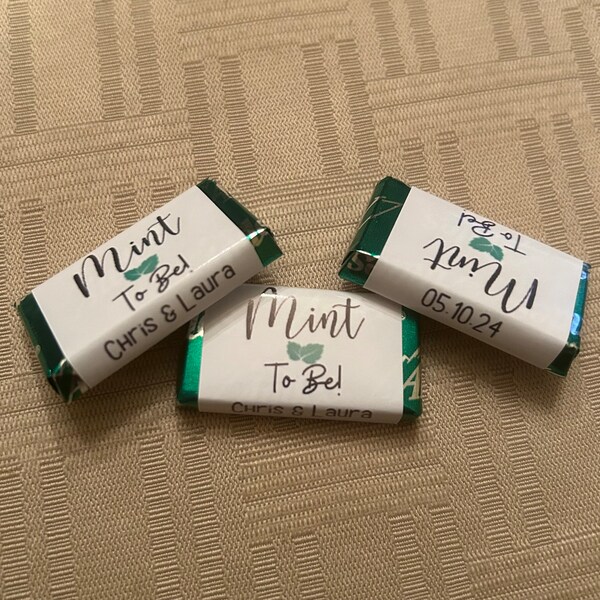 Custom 'mint to Be' Andes Mints Labels: Wedding/engagement Favors - Etsy