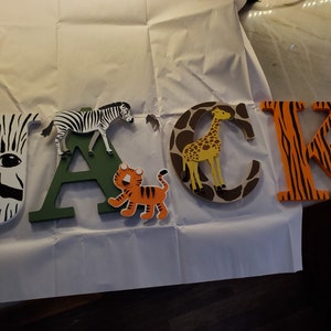 Safari Theme Hand Painted Letters - Etsy