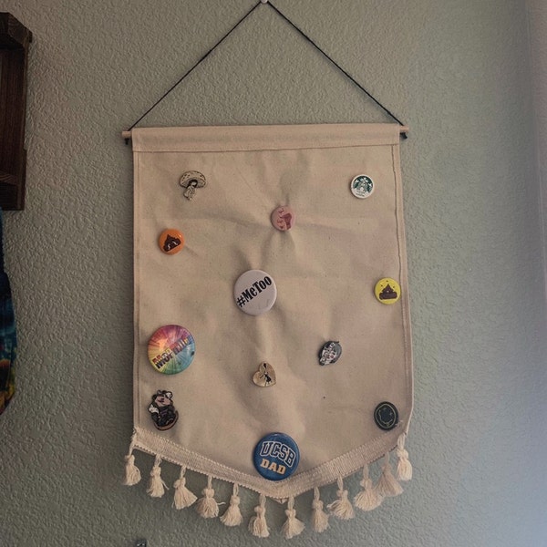 Decorative Pin Banner, Pin Banner With Tassels, Canvas Wall Hanging ...