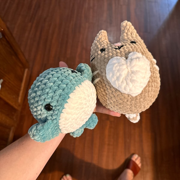 Flipper the Whale - Plush Stuffed Toy - Crochet Amigurumi - Etsy