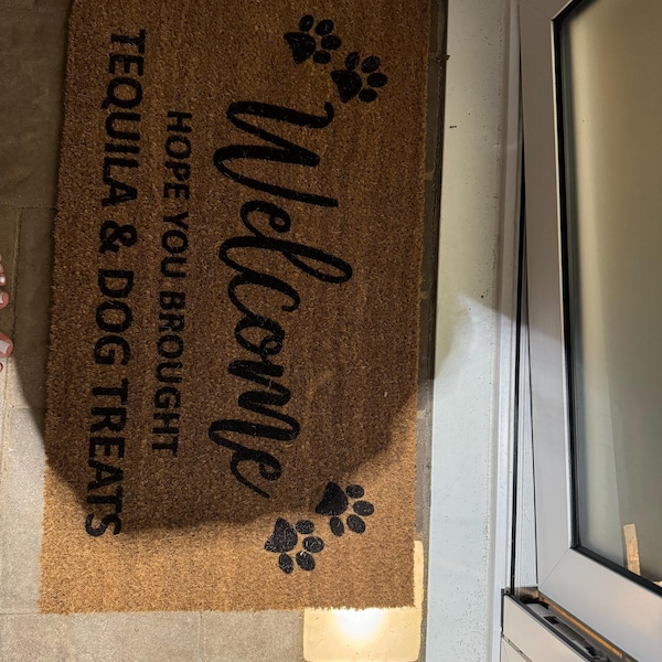 The German Shepherds Door Mat, We Know You ARE Here Shepherd Dogs Door ...