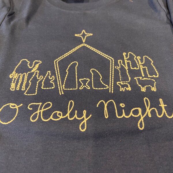 Embroidered Nativity Shirt Custom Toddler Christmas Nativity Shirt ...