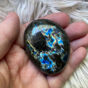 Spectrolite Stone Polished Spectrolite Palm Stone Extra Quality ...