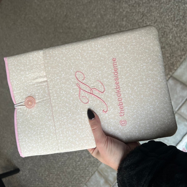 Personalized Book Sleeve - Custom Embroidered Book Sleeve - Kindle ...