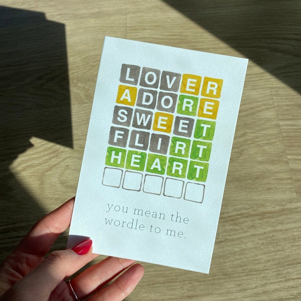 Wordle LOVE Card | Valentine's Day Card |anniversary Card,valentines ...