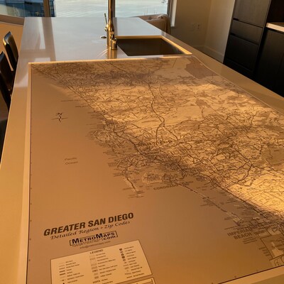 San Antonio/bexar County Detailed Region Wall Map W/zip Codes 2 Large ...