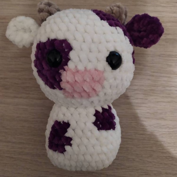 Baby Cow Crochet Pattern | Boba Cow | Cute Cow With Bubble Tea and ...