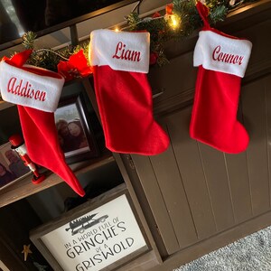 Personalized Christmas Stocking Red Stocking With Name - Etsy