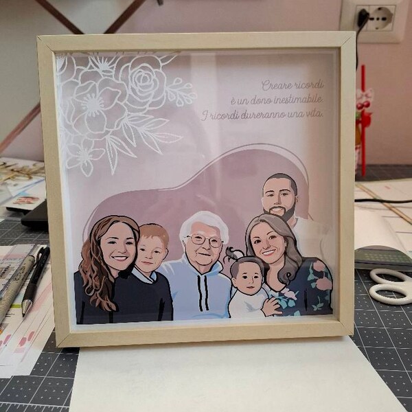Personalized Cartoon Family Portrait - Custom Illustration, Family and ...