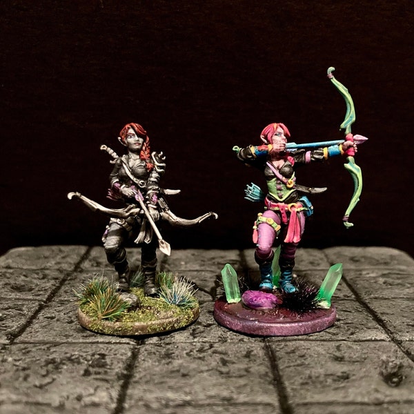 Elf Ranger Lila 3D Printed Tabletop RPG Mini UNPAINTED - Etsy