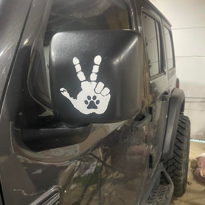 Crab Hand Wave Peace Wave Decal Set of 2 Hand Wave Mirror Decal - Etsy