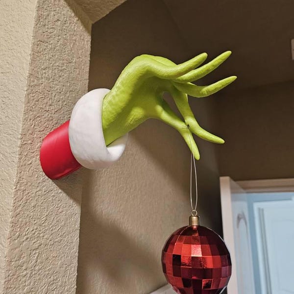 Grinch's Christmas Hand - Etsy