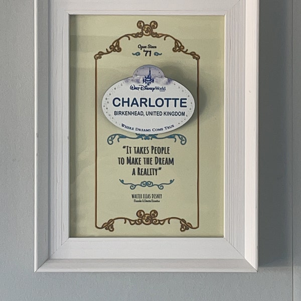 Cast Member Name Tag Display Frame and Print | Casting Agency Door ...