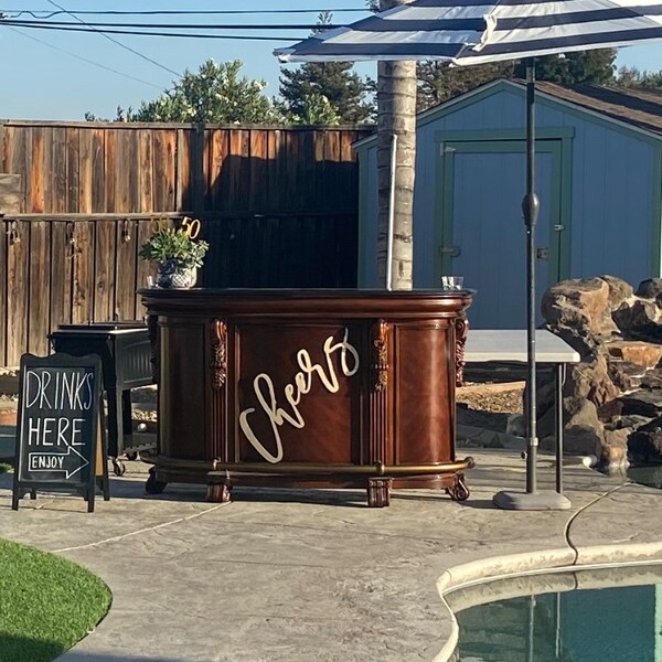 Cheers Sign, Wedding Decor, Wedding Decorations, Party Decorations ...