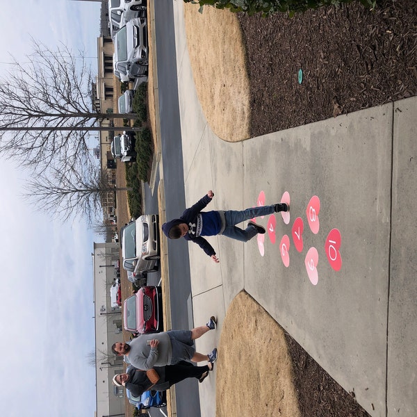 Valentine's Day Hopscotch • Set of 10 Heart Floor Decals • Vday School ...