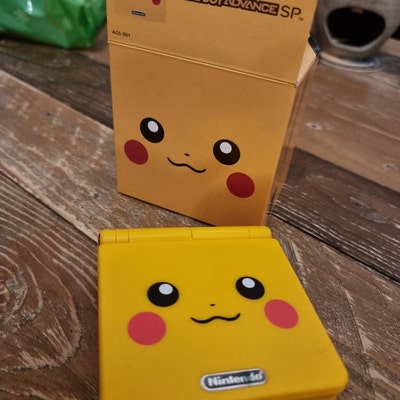 Pikachu cheekachu Custom Gameboy Advance SP Bundle W/ IPS V2 Screen ...