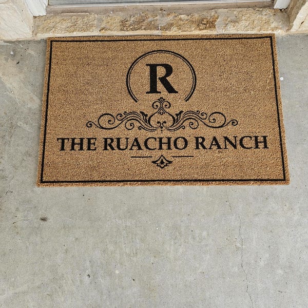 Monogram Custom Family Last Name Doormat Welcome Mat - Personalized ...