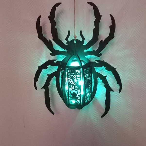 Halloween Spider Lamp Laser Cut File, Halloween Lantern Laser Cut ...