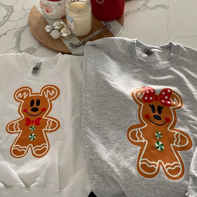 Gingerbread Christmas Sweatshirt, Ginger Cookies Hoodie, Minnie ...