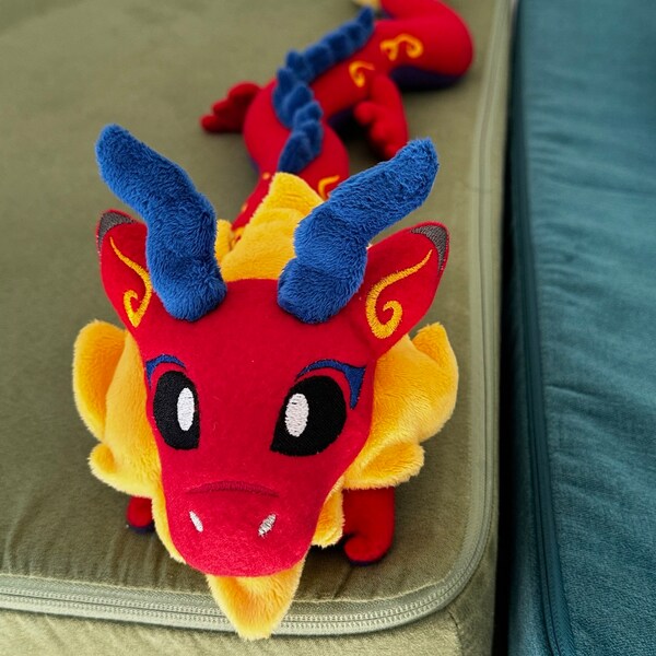 ITH Chinese Dragon Plush Embroidery Pattern | Adorable Chinese Dragon ...
