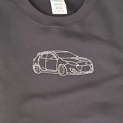 Custom Embroidered Car Sweatshirt, Embroidered Car Sweater, Embroidered ...
