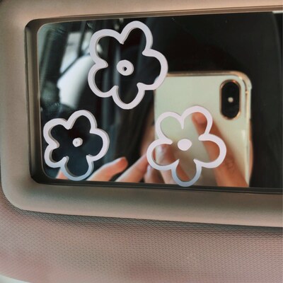 Flower Mirror Decal, Car Mirror Decal, Mirror Decal, Bumper Sticker ...