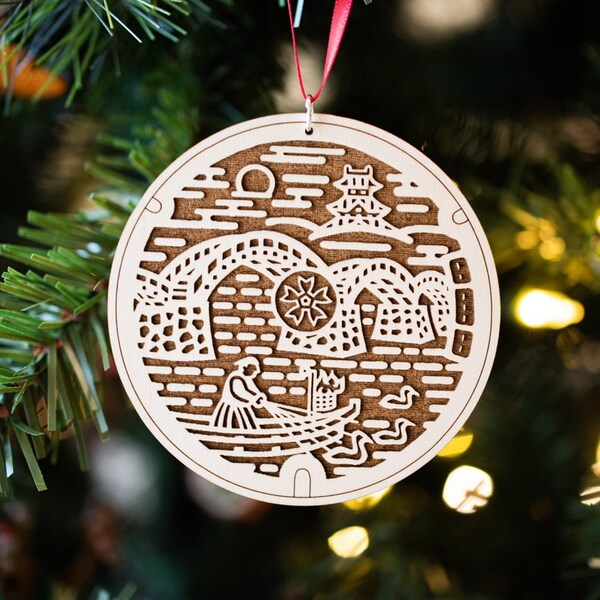 Japanese Manhole Ornaments, Japan Christmas Ornament, Manhole Cover ...