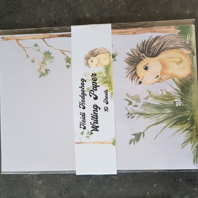 Heidi Hedgehog A5 Letter Writing Paper, Pen Pal Supplies, Stationery ...