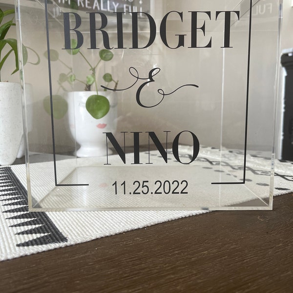 Personalized Wedding Card Box | Personalized Raised Text Card Box | 3D ...