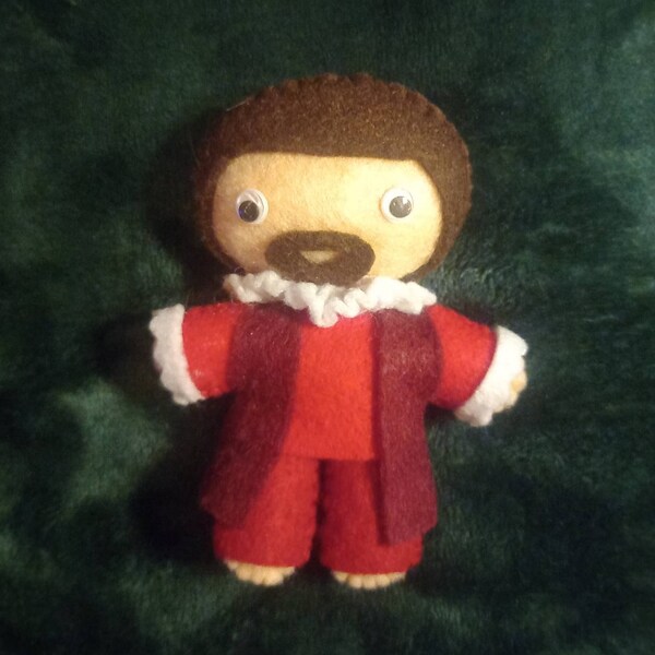 One Little Plush Felt Red Dwarf Figure - Approx 5" High (seated ...
