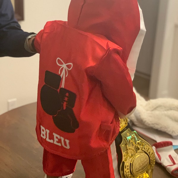 Baby Boxer Outfit With Wearable Custom Gloves, Jacket, and Shorts ...
