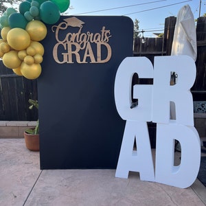 Large GRAD Table Base Foam Letters 30 Tall and 8 Deep - Etsy