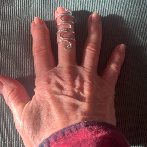 Spiral Splint Ring, Adjustable Splint Ring, 925 Sterling Silver PIP DIP ...