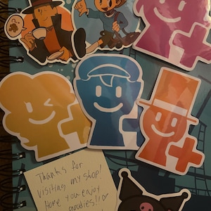 Professor Layton Character Stickers - Etsy