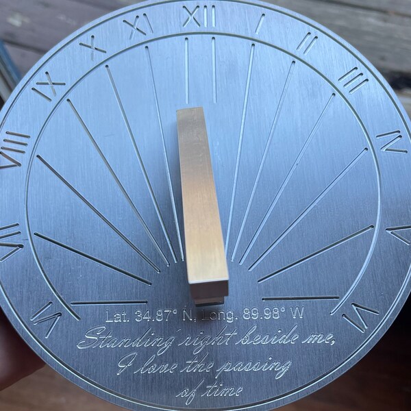 Custom 10th Wedding Anniversary Engraved Sundial Gift For: Parents ...